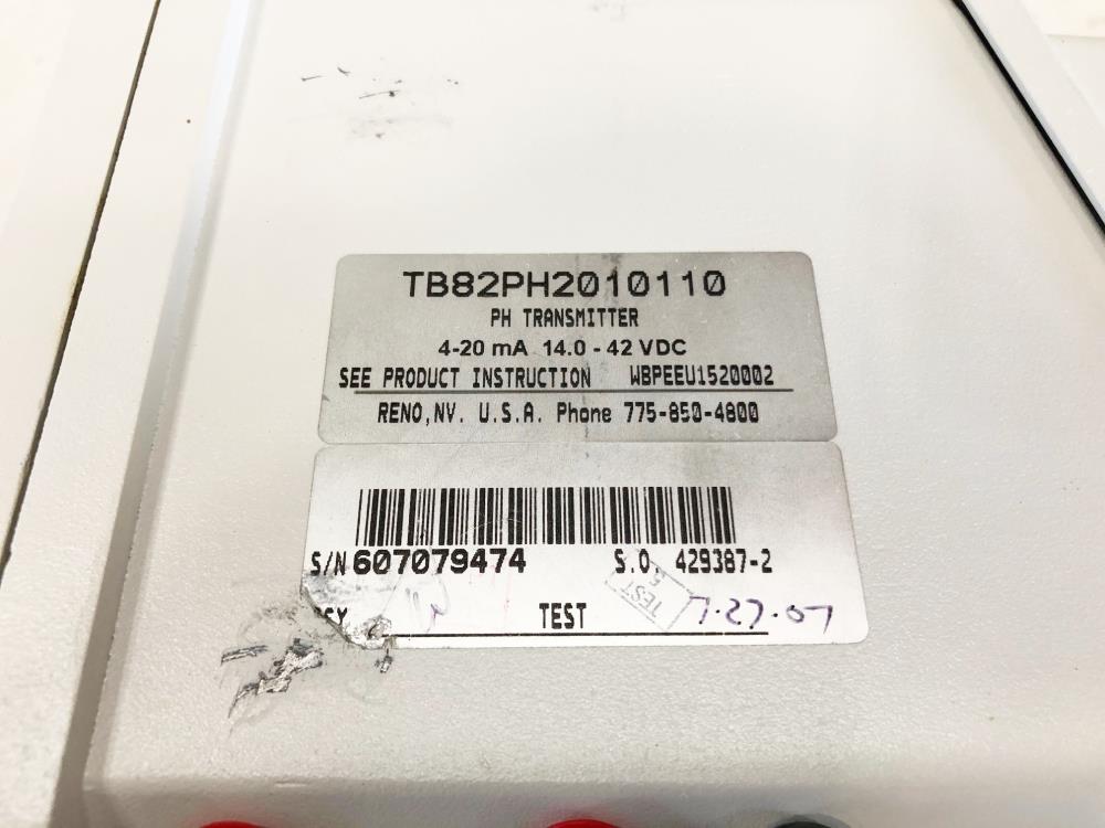 ABB TB82 pH/ORP/pION Transmitter, Two-Wire Series, #TB82PH2010110