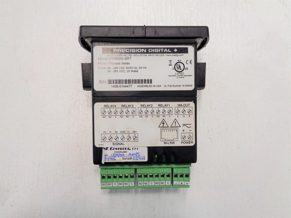 Precision Digital ProVu Process Meter PD6000-6R7
