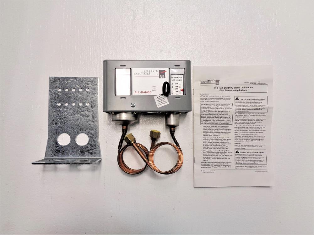 Johnson Controls P72MA-1 Dual Pressure Controller