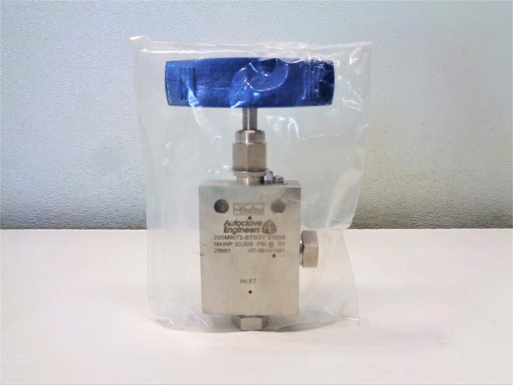 Parker Autoclave Engineers 9/16" Tube Needle Valve, Stainless, 20SM9072 ...