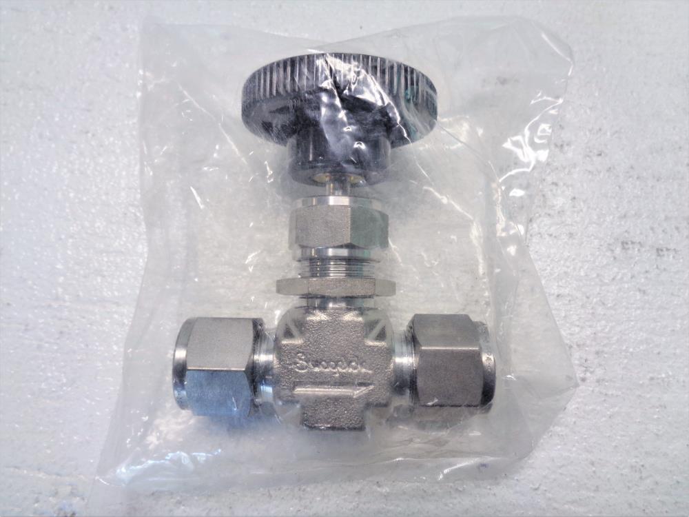 Lot of (2) Swagelok 1/2" Tube Needle Valve, SS-1VS8, Stainless Steel ...
