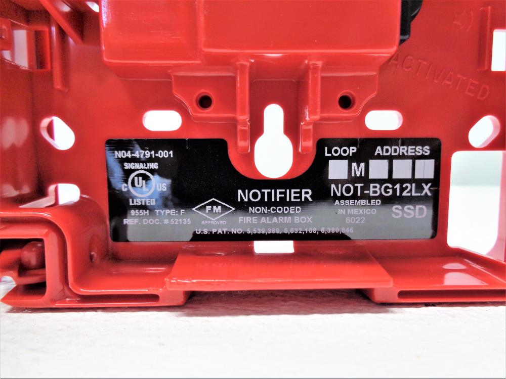 Lot of (4) Honeywell Notifier Fire Alarm Pull Station NOT-BG12LX