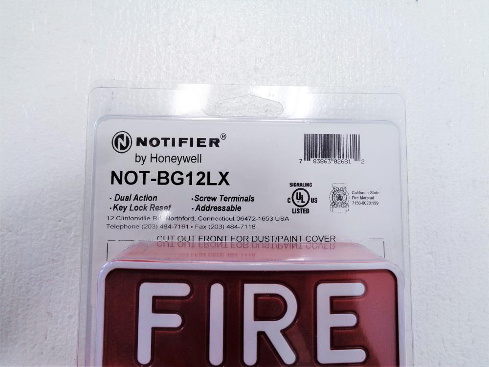 Lot of (4) Honeywell Notifier Fire Alarm Pull Station NOT-BG12LX