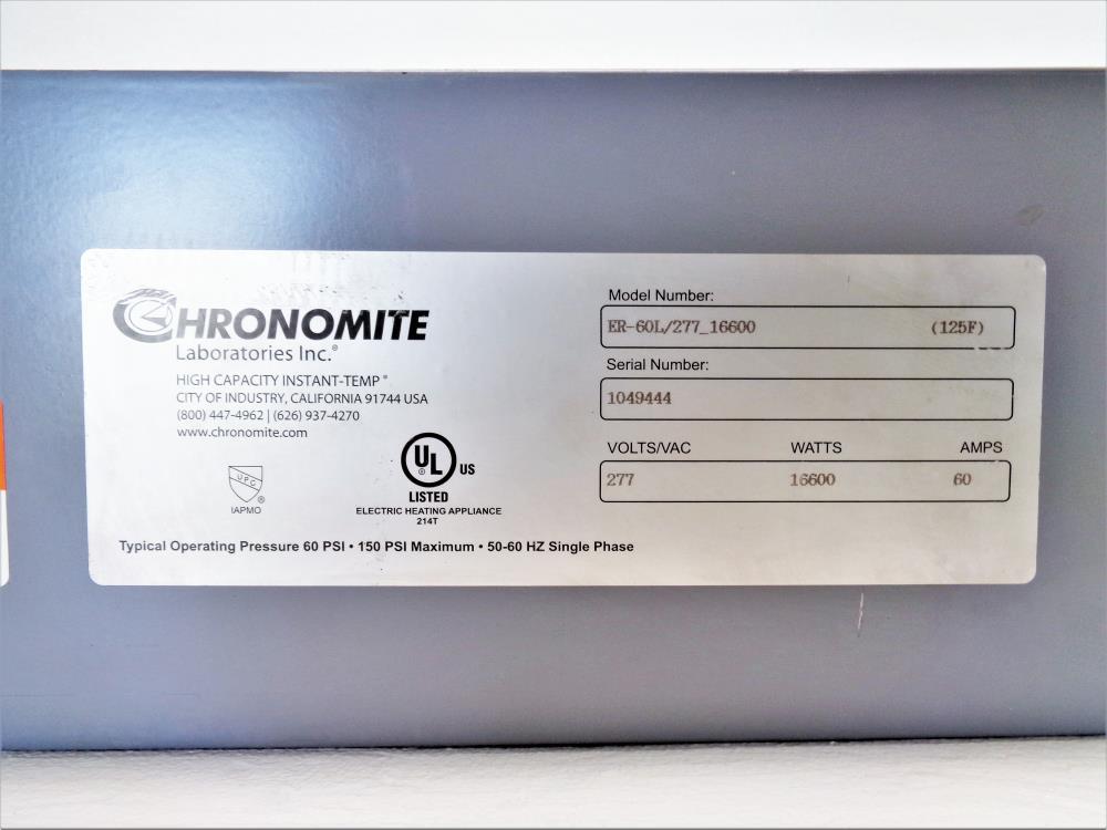 Chronomite High Capacity Instant-Temp Tankless Water Heater ER-60L/277 ...
