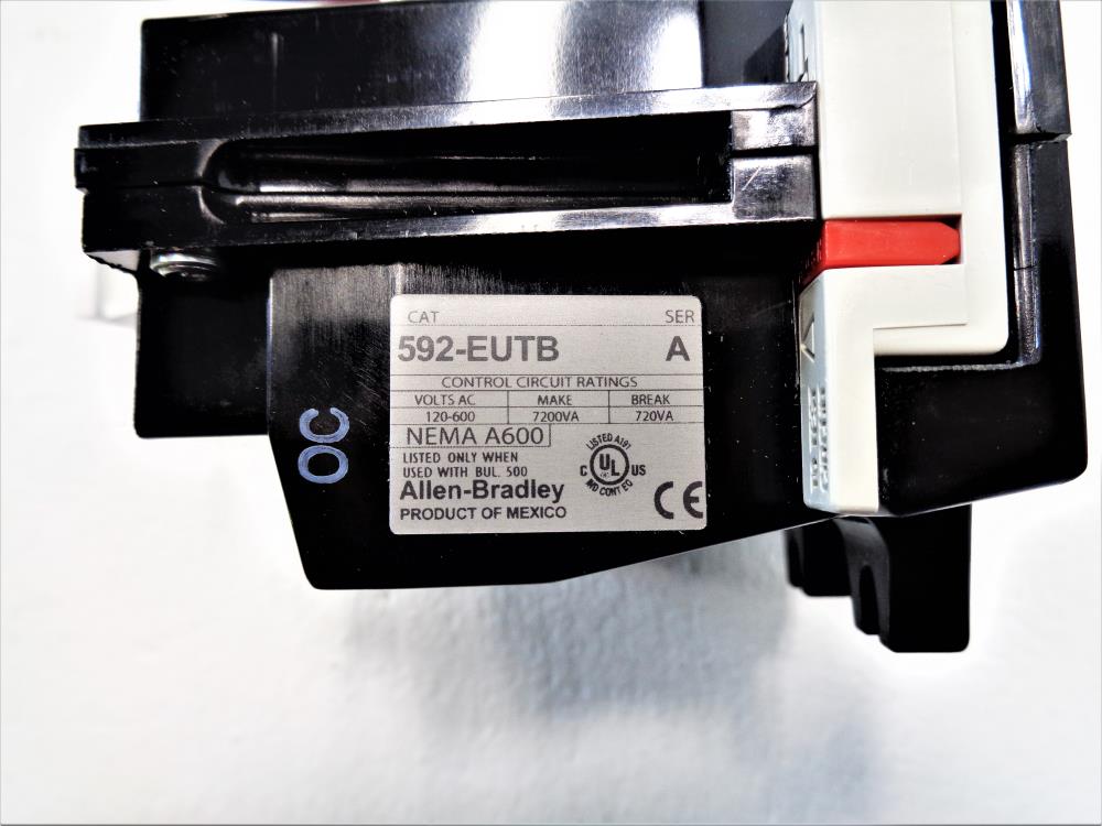 Allen Bradley NEMA Size 1 Contactor 500F-BOD930 w/ Overload Relay 592-EUTB