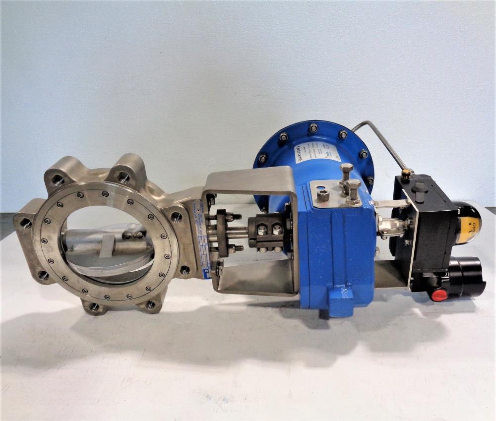 Jamesbury 6" 150# Butterfly Valve, Stainless Steel w/ Quadra-Powr X ...