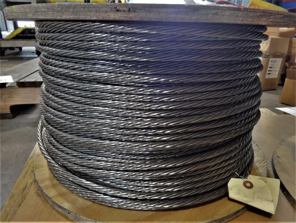 ALPS 1x7 STRAND 3/8" 316 STAINLESS STEEL MESSENGER WIRE ROPE - 50 FT ...