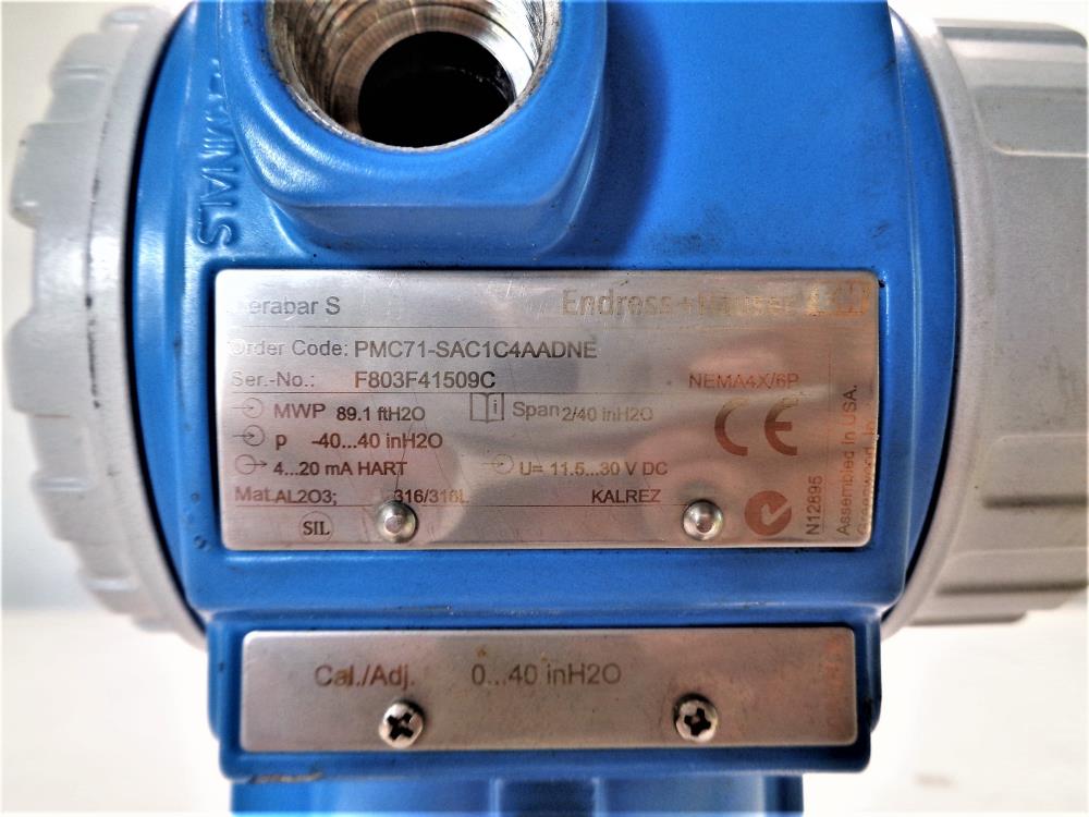 Endress Hauser Cerabar S 1" 150# 316SS Pressure Transmitter PMC71 ...