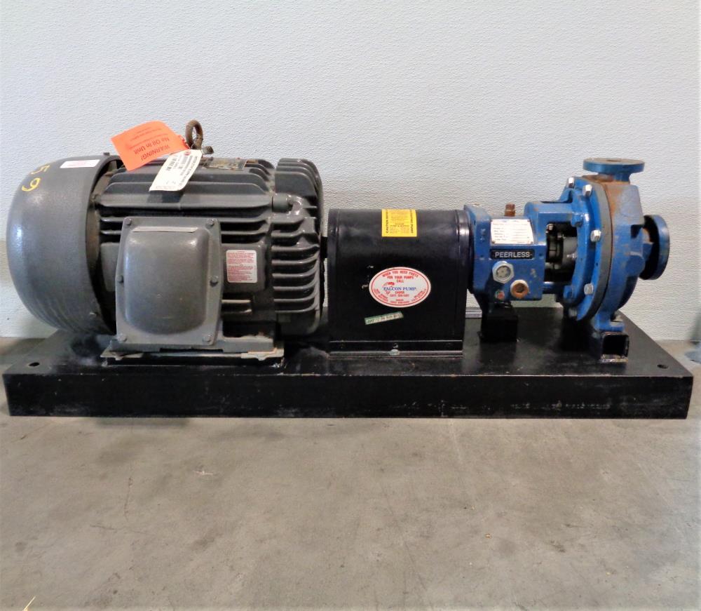 Peerless Pump Centrifugal Pump, Ductile Iron 1" x 1.5" - 8 with Motor