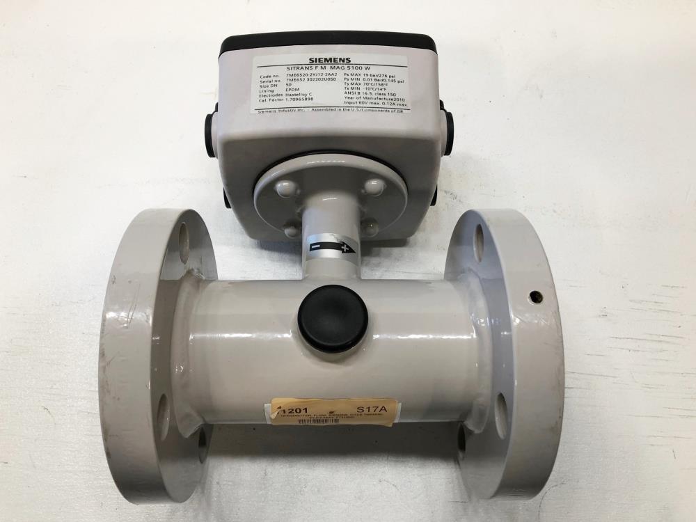 Siemens Sitrans FM MAG 5100 W Electromagnetic Flow Sensor 7ME6520-2YJ12 ...