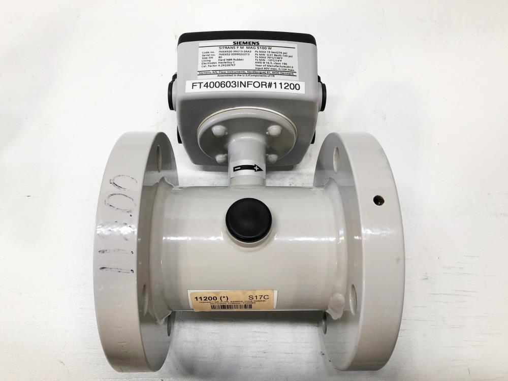 Siemens Sitrans FM MAG 5100 W Electromagnetic Flow Sensor 7ME6520-3MJ13 ...