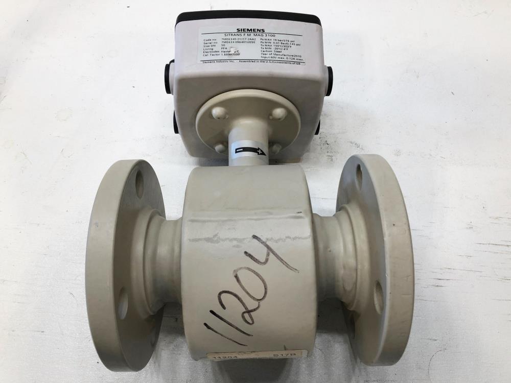 Siemens Sitrans FM MAG 3100 Electromagnetic Flow Sensor 7ME6340-2YJ17-2AA2