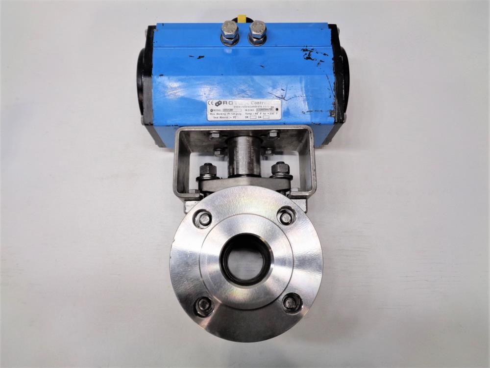 Velan 2" 150# CF8M 2-Pc Ball Valve, Fig# 01X13-BB2A with Rotex Actuator ...