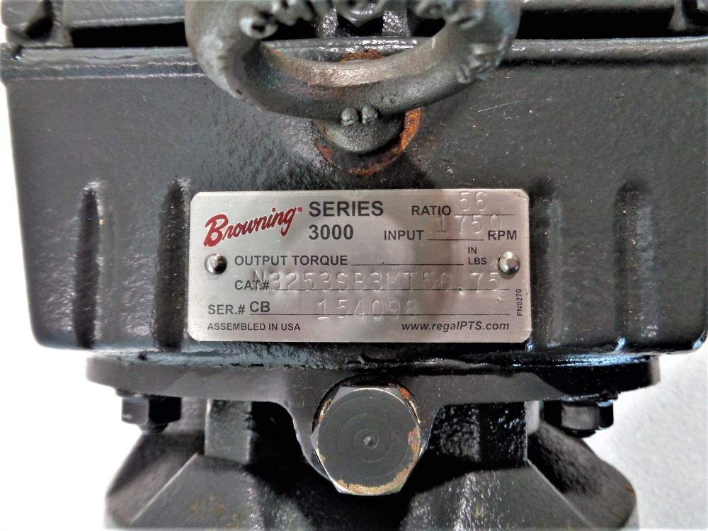Browning Series 3000 Gear Reducer, 56 Ratio, 1750RPM, #N3253SB3MT56.75 ...
