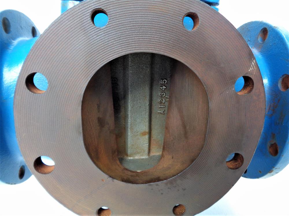 DeZurik 6" PFW Style 4-Way Plug Valve, Cast Iron 9637083R003