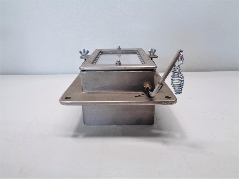 Tate Jones Saf-T-Eye Observation Port, 5" x 9", Stainless Steel, Model #20