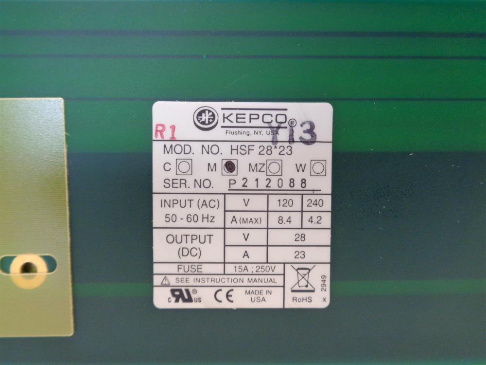 Kepco 23A Single Output 3U Swap Plug-in Power Supply HSF 28-23