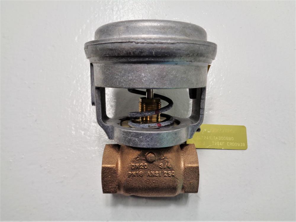Johnson Controls 3/4" NPT Pneumatic Control Valve VG7241LT+3008B0 W ...