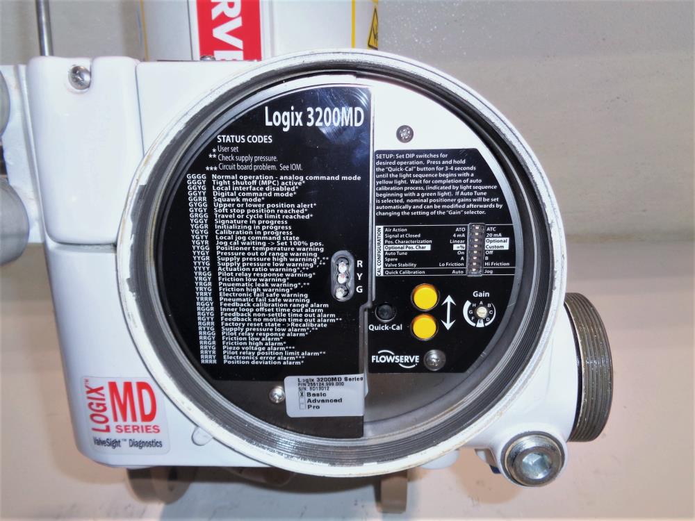 Flowserve Valtek 1" 600# WCC Mark 1 Globe Control Valve w/Logix 3200 ...