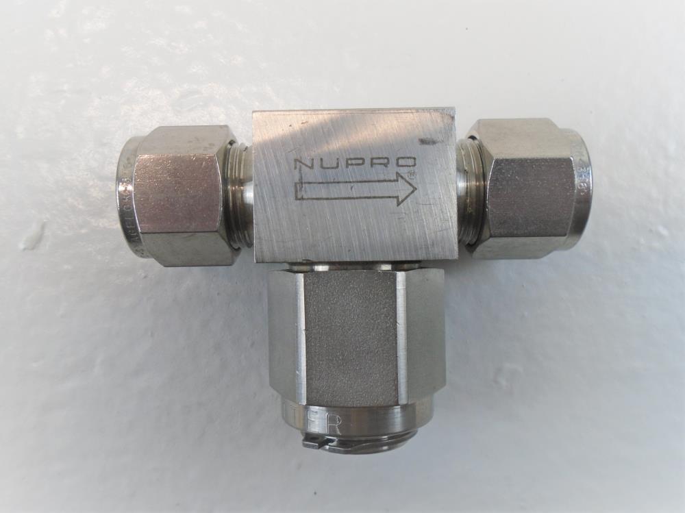 Swagelok Nupro Stainless Steel 1/2" Tee-Type Particulate Filter #SS-8TF ...