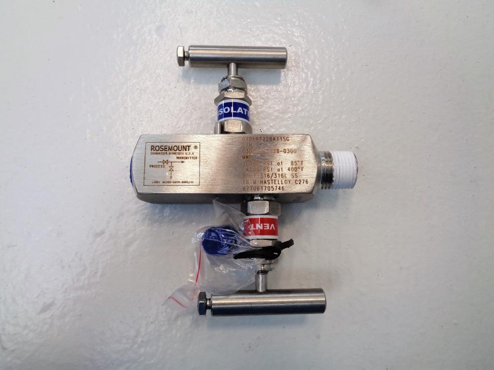 Rosemount 1/2" NPT Stainless Manifold Valve #C30610-1126-0300 ...