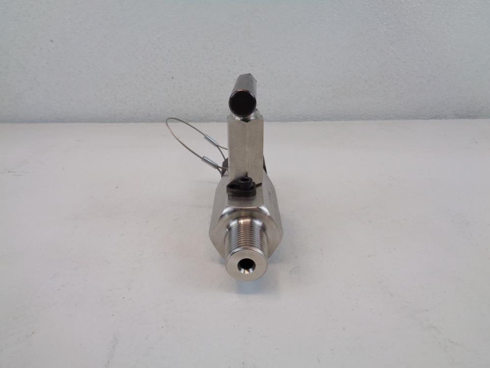 Kiene Indicator Needle Valve, 1/2" MNPT, Stainless Steel, KN-22B