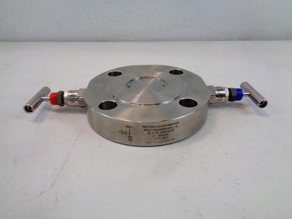 Precision Valves 2" 150# RF Block & Vent Monoflange, 316SS, PF2 ...