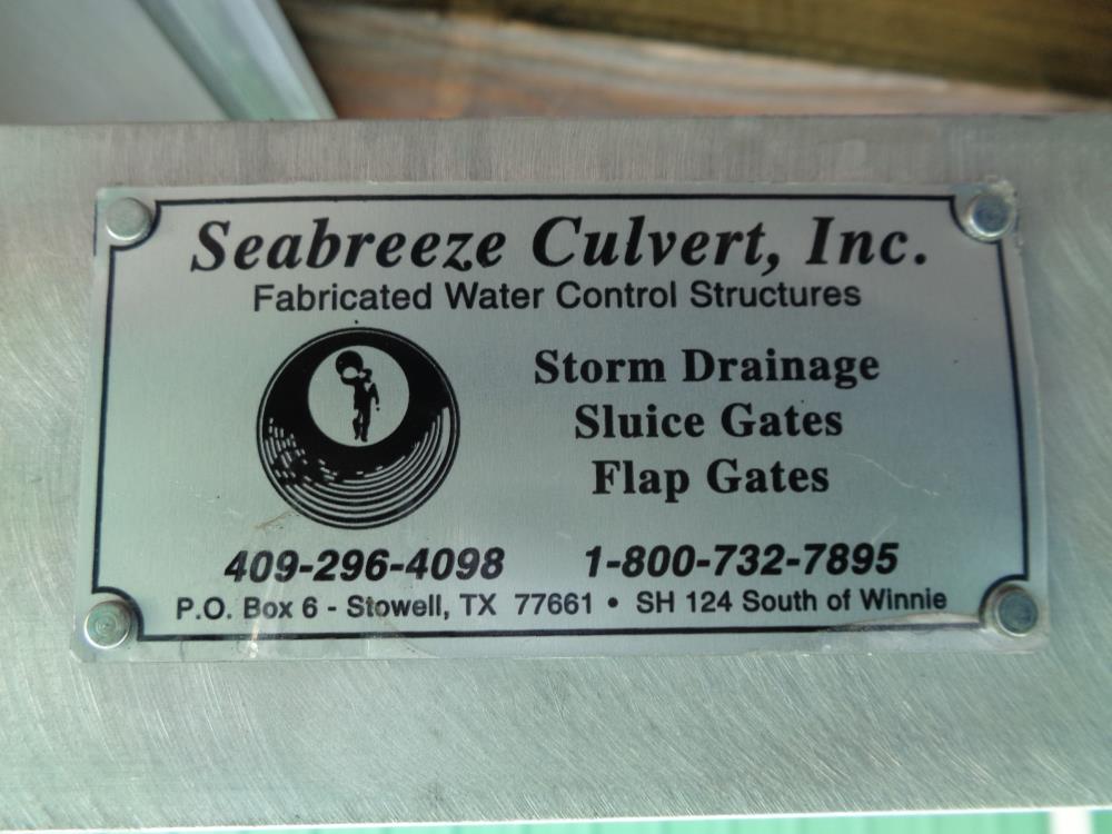 Waterman Seabreeze Culvert 24" Canal Slide Gate Valve, Aluminum, 98.5 ...