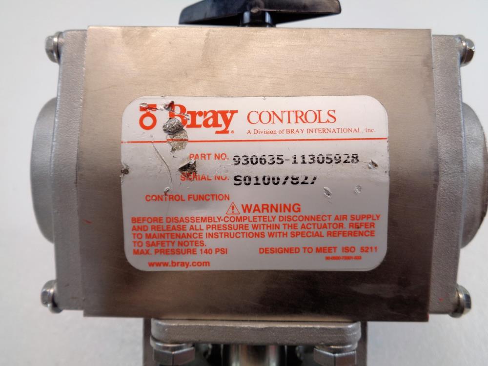 FlowTek 1/2" NPT 316SS Ball Valve Series 7000 w/ Bray Actuator 930635 ...