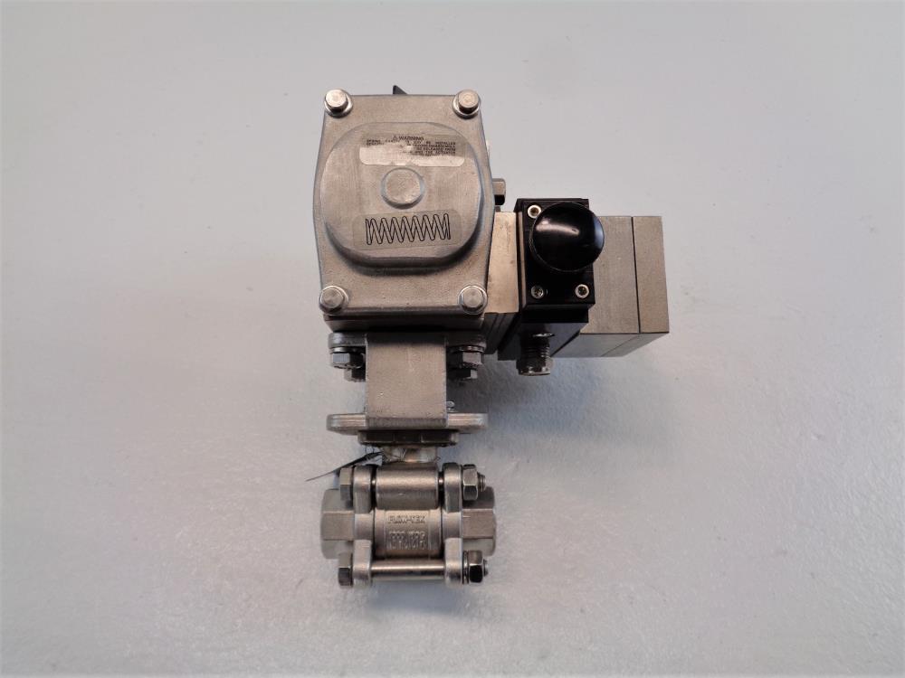 FlowTek 1/2" NPT 316SS Ball Valve Series 7000 w/ Bray Actuator 930635 ...