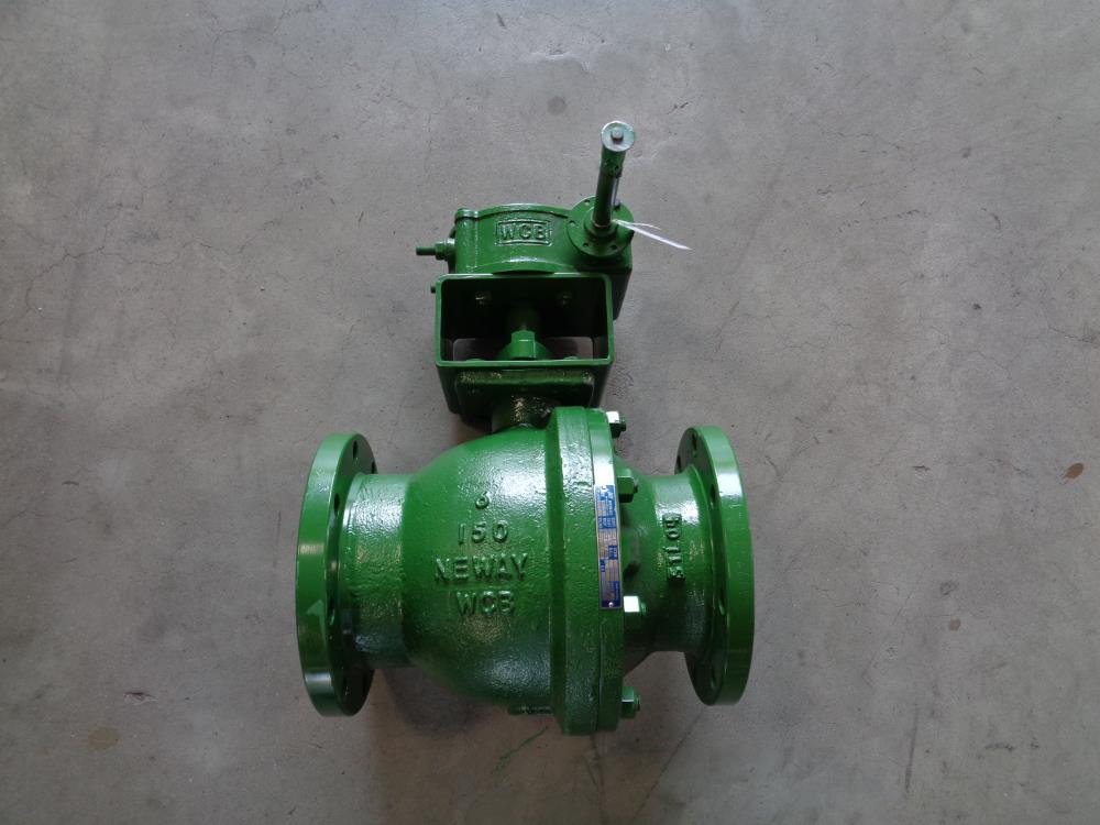 Neway 6" 150# WCB 2-Piece Ball Valve #6FP-B1R-WCB-12662-NC-G-000 w/Gear ...