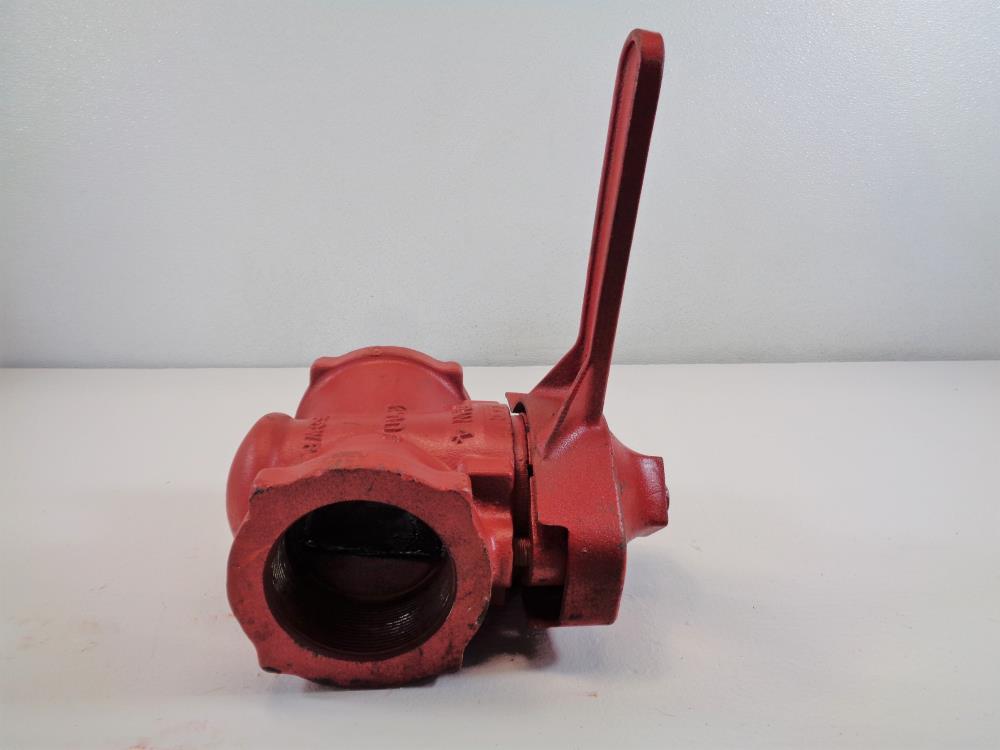 Woods 4" NPT Plug Valve, Cast Iron, 175 CWP, 142W4