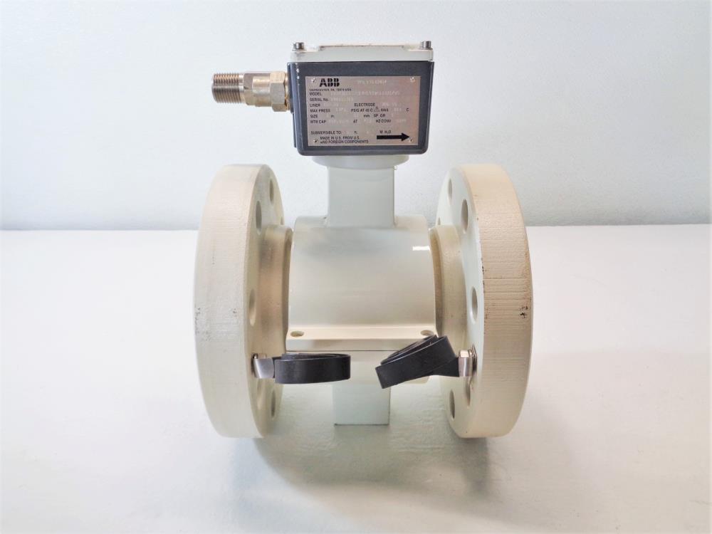 ABB Electro-Magnetic Flowmeter 3" 600# A105 Teflon ...