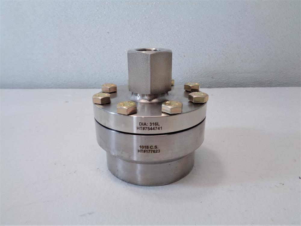 Reotemp W545 1/2" NPT Welded Pipe Saddle Diaphragm Seal W5452CJ040CSS ...