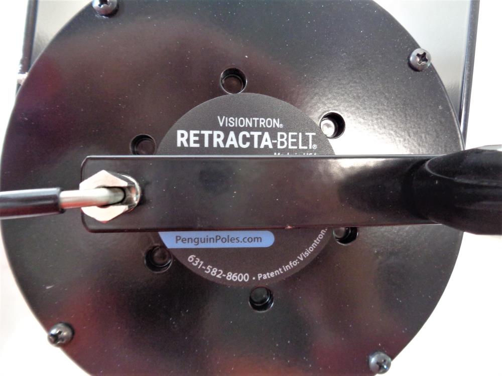 Visiontron 50ft Retracta-Belt for Crowd Control, Yellow, CAUTION - DO ...