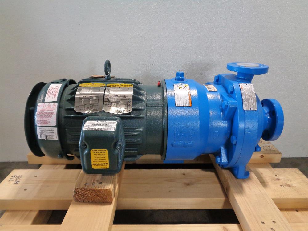 ITT Goulds 3298 Chemical Process Pump 1"x1.5"-6", Tefzel Liner with 5HP ...