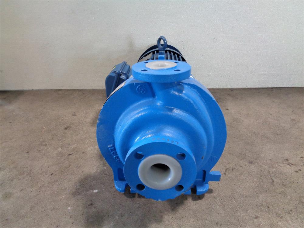 ITT Goulds 3298 Chemical Process Pump 1"x1.5"-6", Tefzel Liner w/ 5HP ...