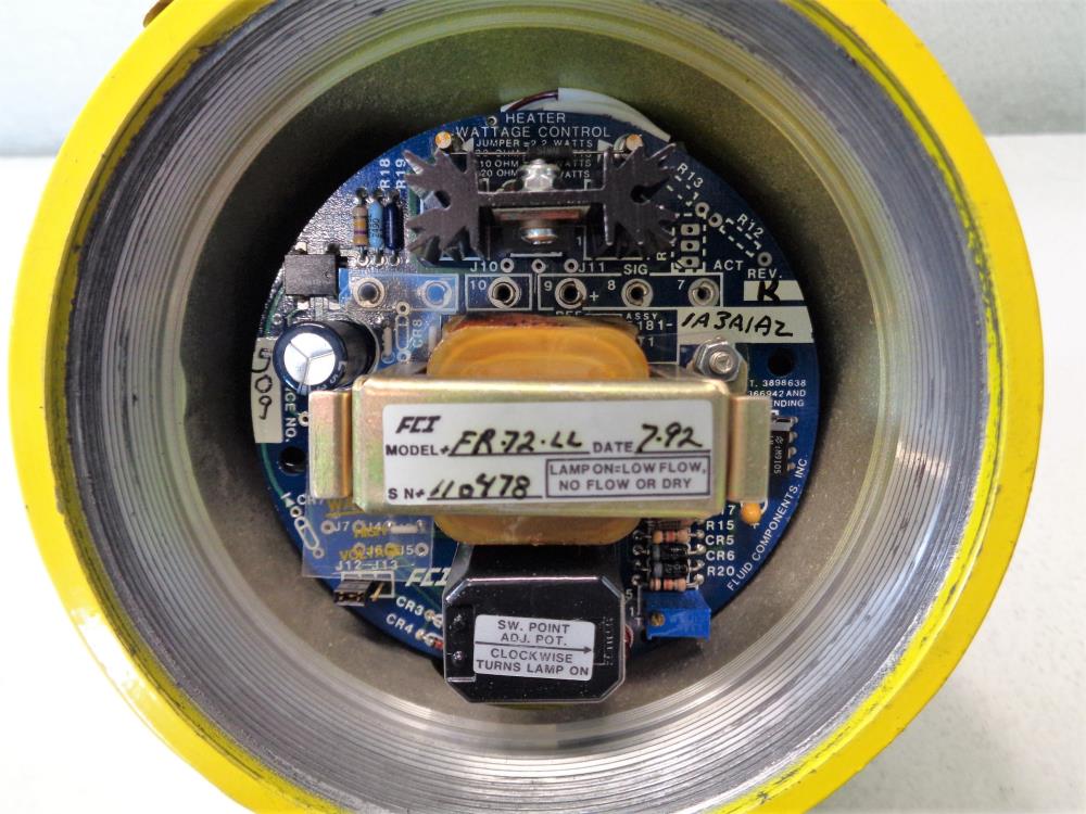 Fluid Components Flow Switch Monitor FR72LL/1"/2.625" U/3/WD/V/5181-X/T