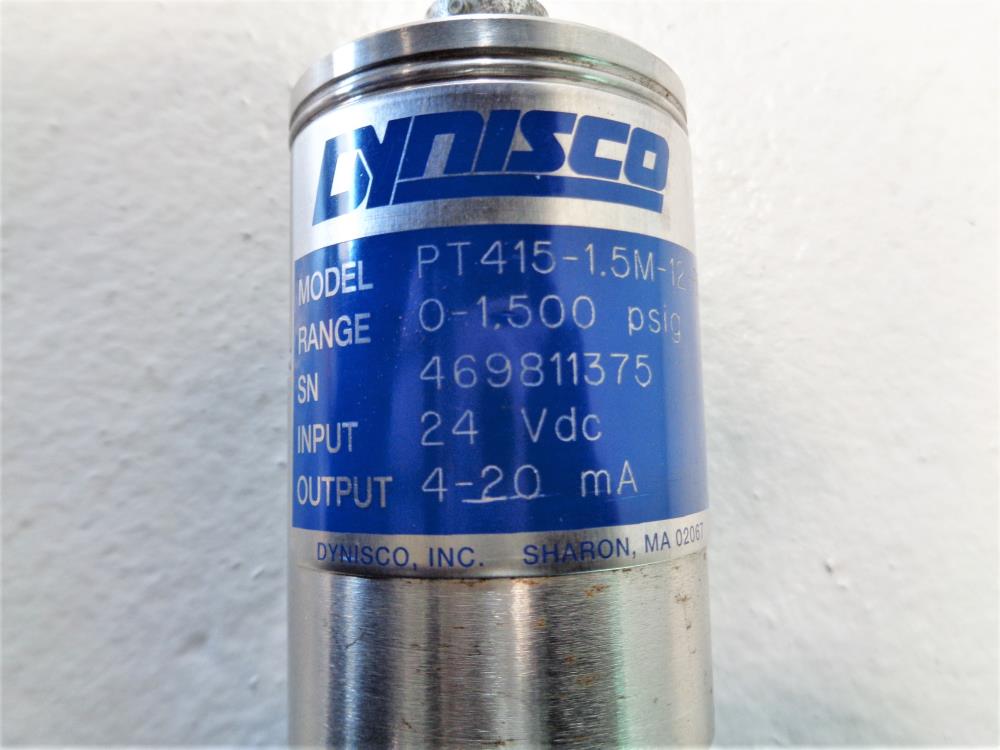 Dynisco Food Sanitary Extrusion Transducer PT415-1.5M-12-B314