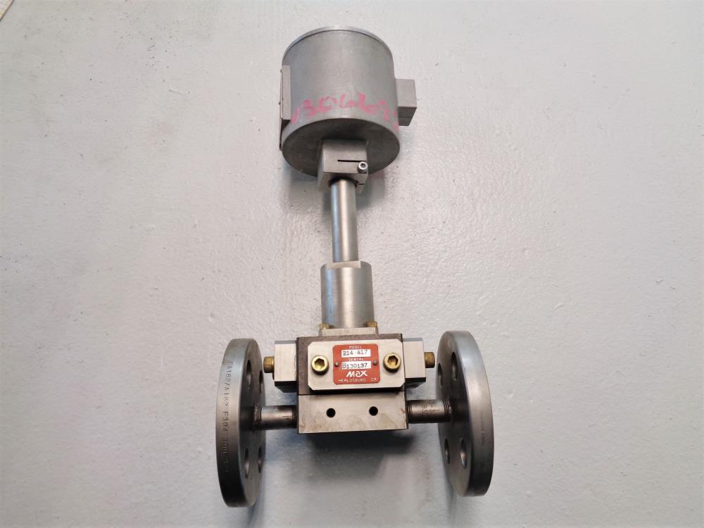 Max Machinery 3/4" 300# Stainless Steel Piston Flow Meter 214-417 and ...