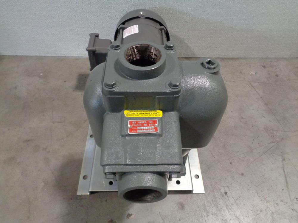 MP Pumps 2" Petroleum Self-Priming Centrifugal Pump 38497 & Baldor 5 ...