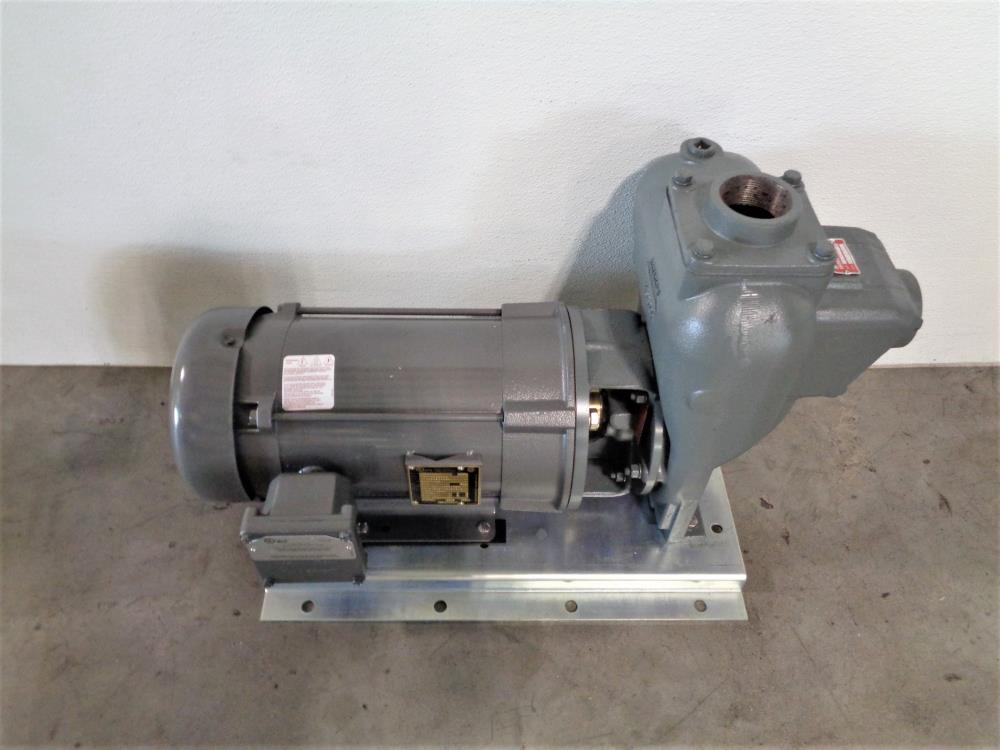 MP Pumps 2" Petroleum Self-Priming Centrifugal Pump 38497 & Baldor 5 ...