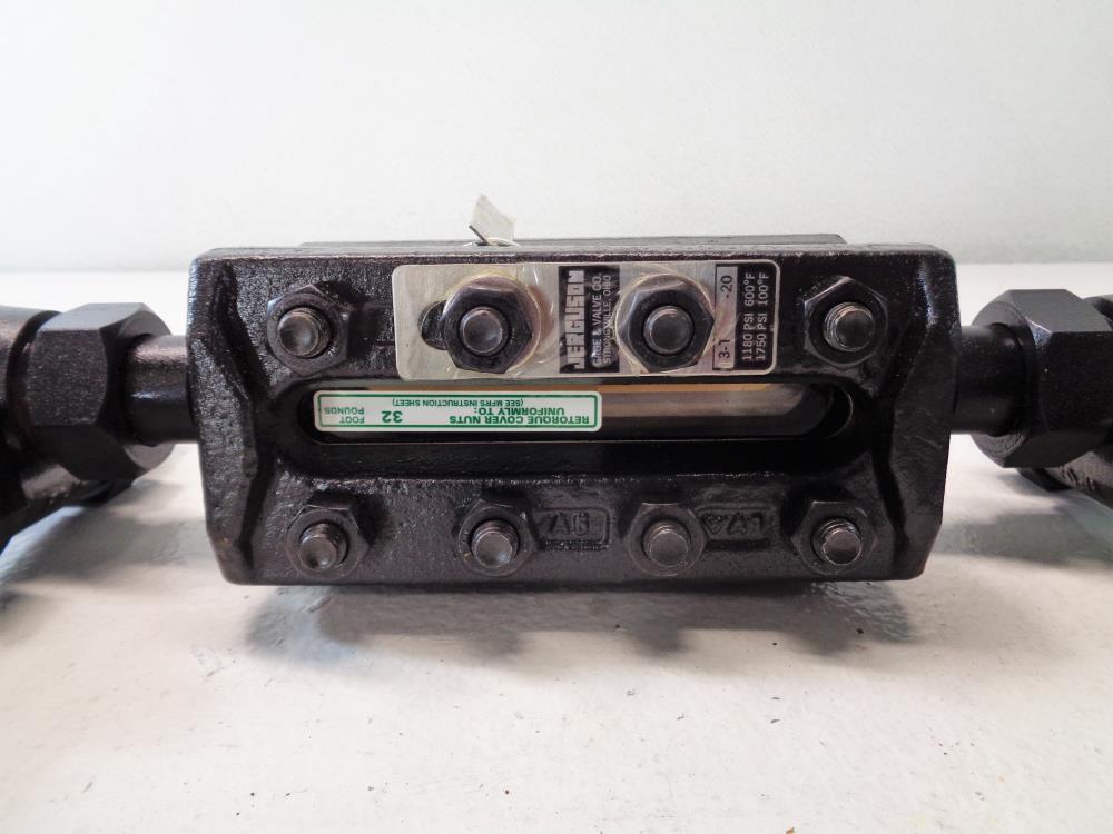 Jerguson 13-T-20 Sight Glass Liquid Level Gauge w/ #67 Ballchecks ...