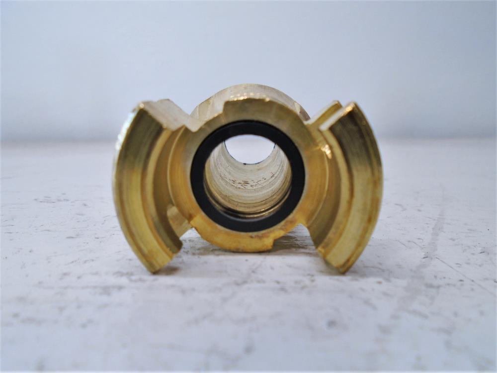 Lot of (6)pcs of 3/4" MNPT Male to Thor Nipple Connectors, Brass