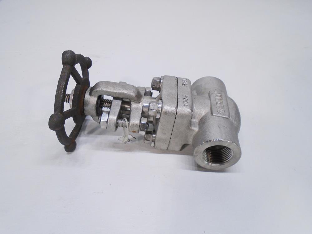 1" Threaded Warren Stainless Gate Valve, #801HF-T