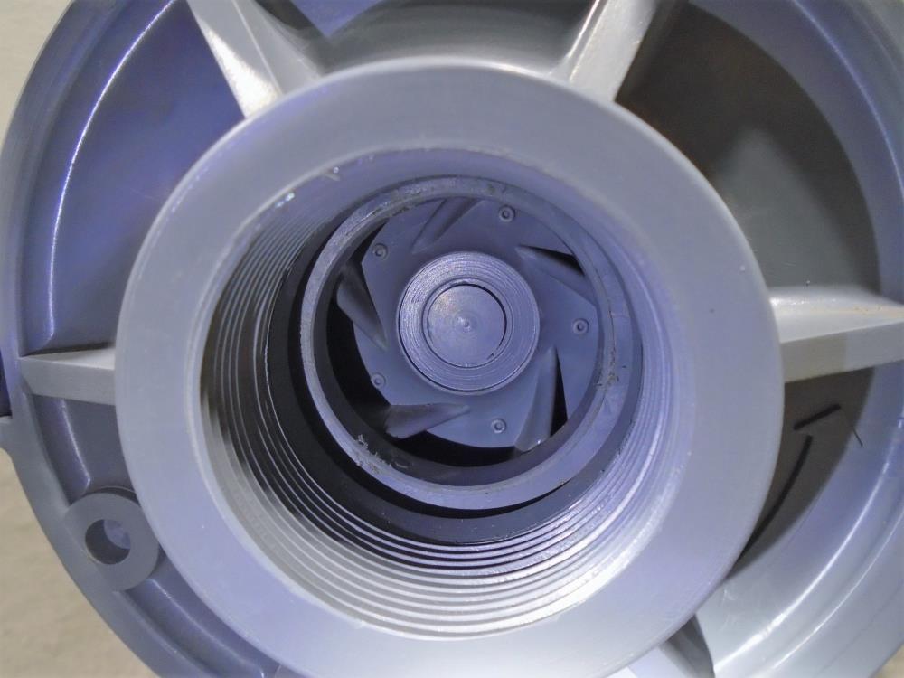 Serfilco 2" NPT Vertical Polypropylene Pump PS-45-0239-LX with WEG 5 HP ...