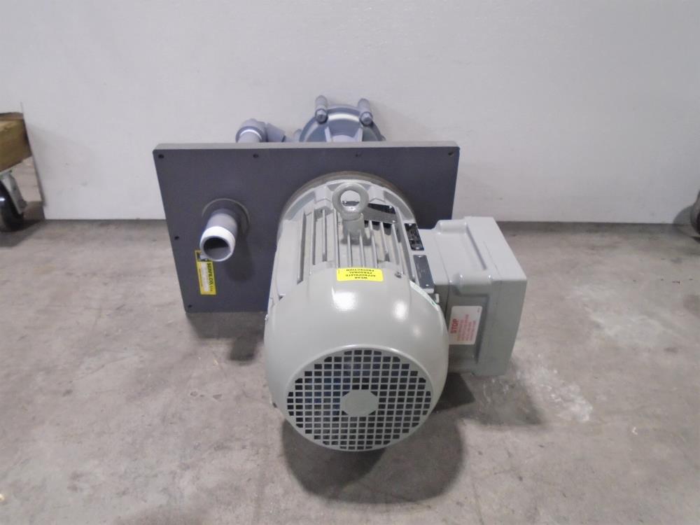 Serfilco 2" NPT Vertical Polypropylene Pump PS-45-0239-LX with WEG 5 HP ...