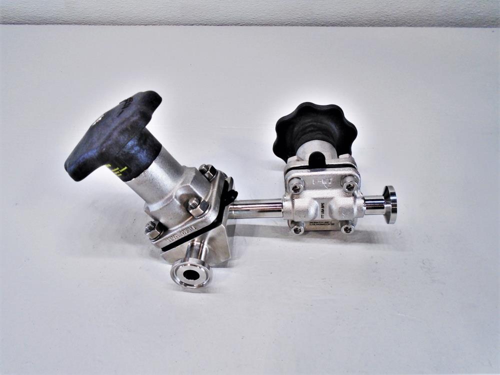 ITT 1/2" Tri-Clamp Valve w/ Handwheel, Stainless, SA-2-.5-F-419-R-2-0-0 ...
