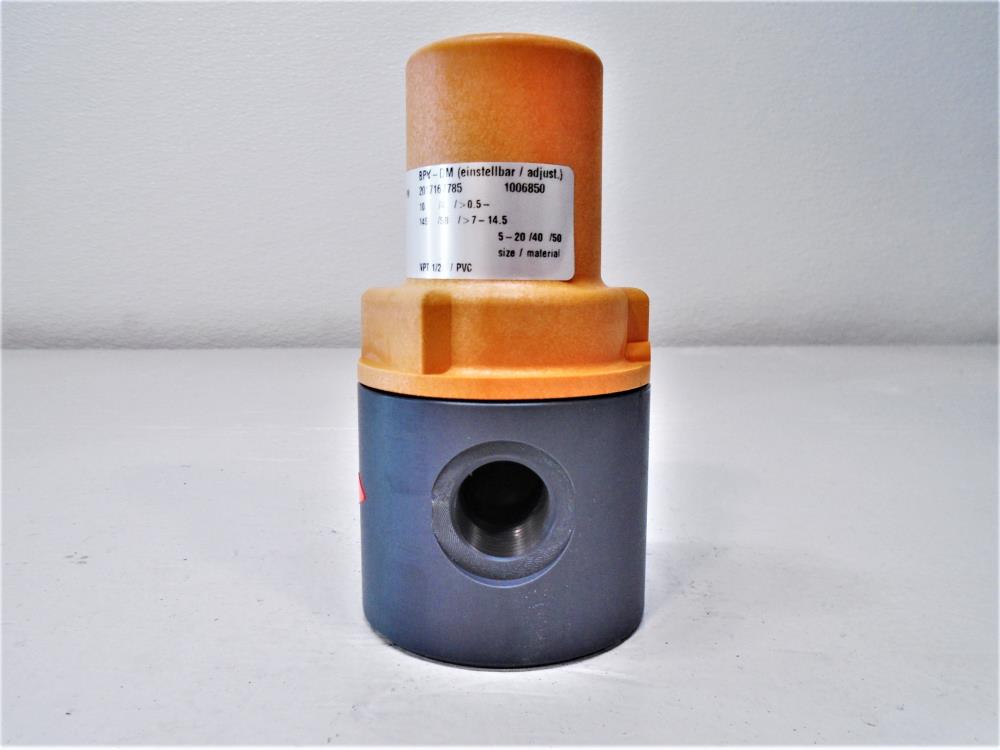 ProMinent 1/2 NPT Pressure Relief Valve, PVC, Type BPV-DM,, 60% OFF