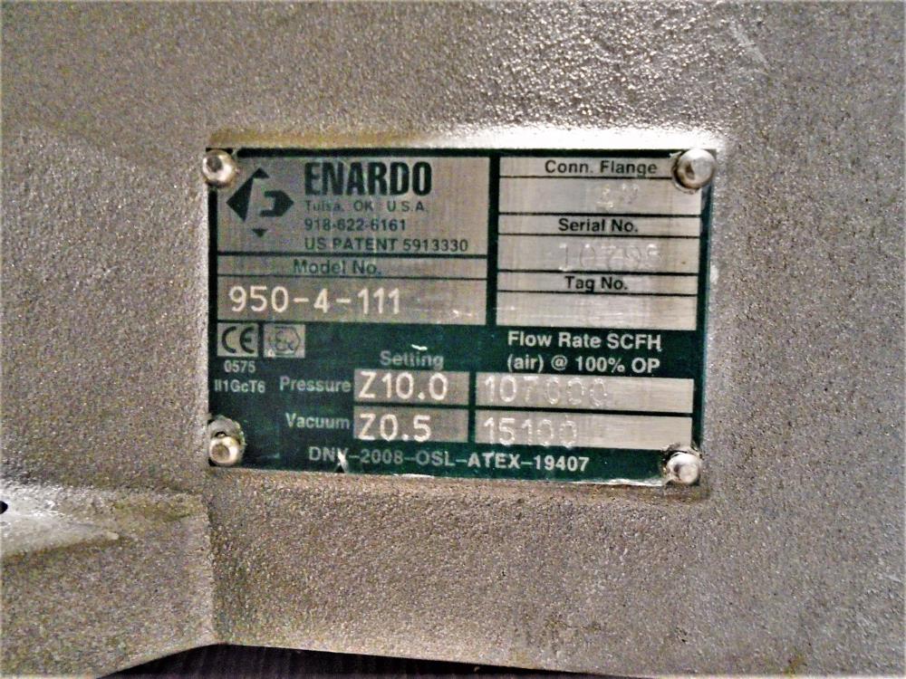 Enardo 4" 150# Pressure Vacuum Relief Vent Valve, 950-4-111, Aluminum